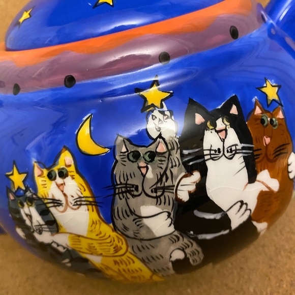 Catzilla | Dining | Vintage998 Catzilla Ceramic Tea Pot By Candace ...